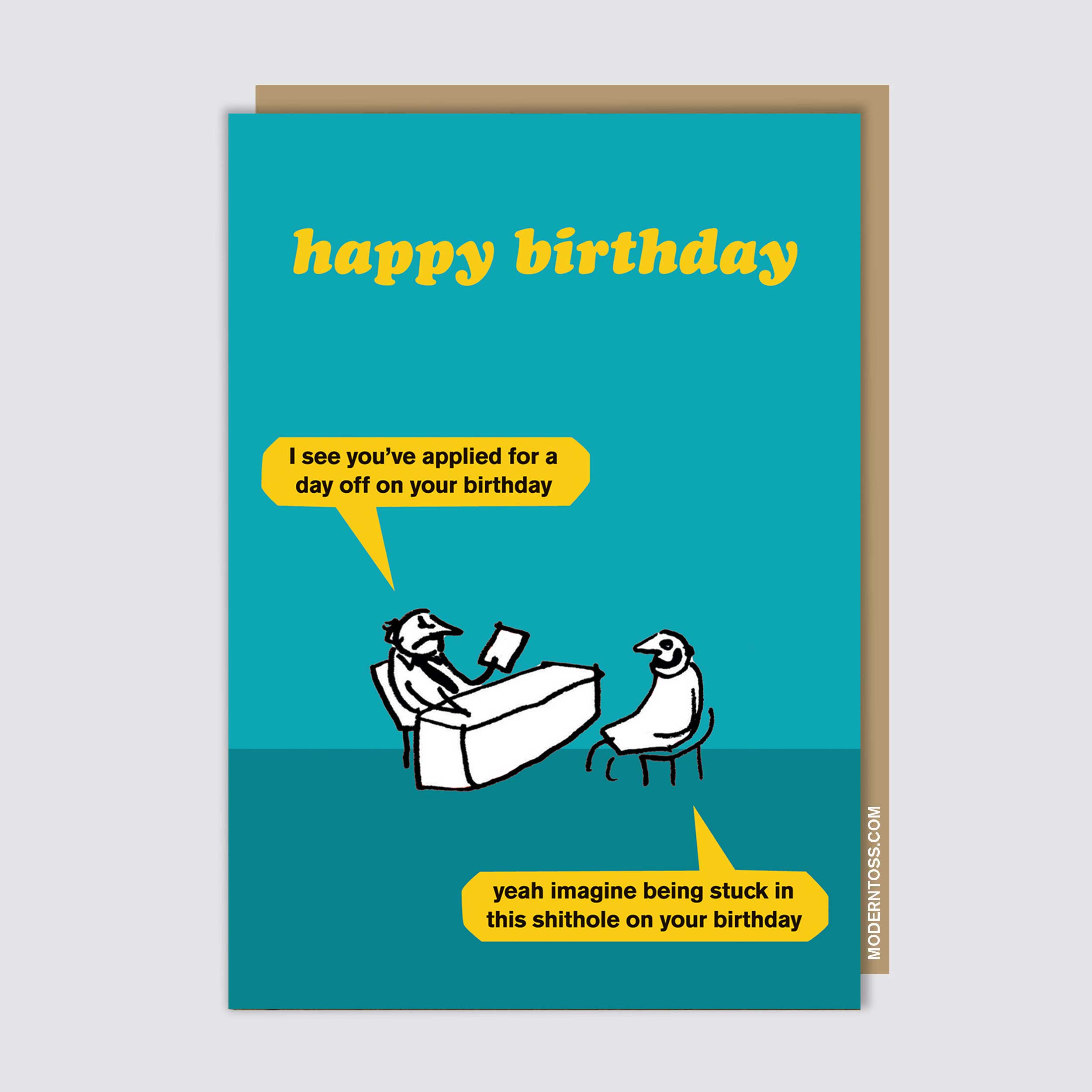 Day Off Birthday Card – Modern Toss