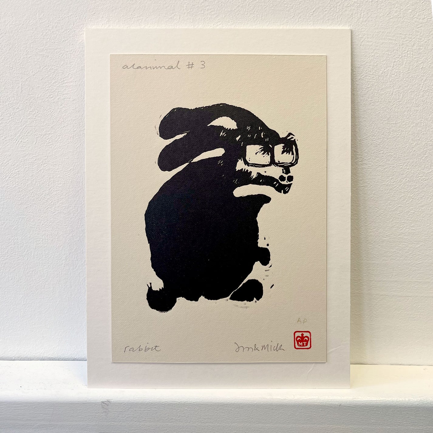 Alanimals- Rabbit Lino Print – Modern Toss